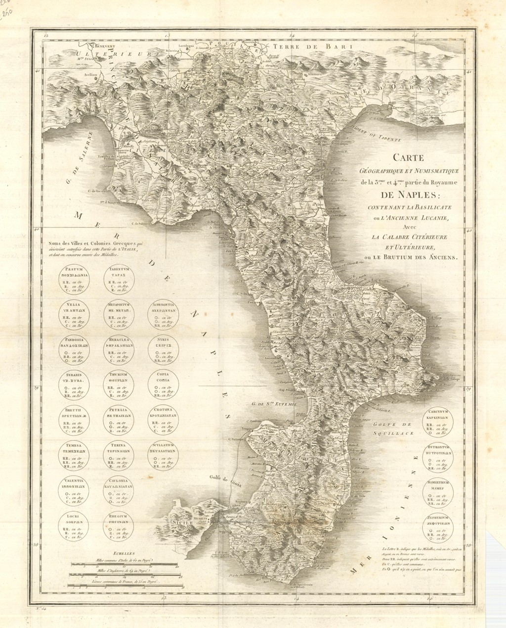 Carte Géographique et Numismatique de la 3.eme et 4.eme partie du ...