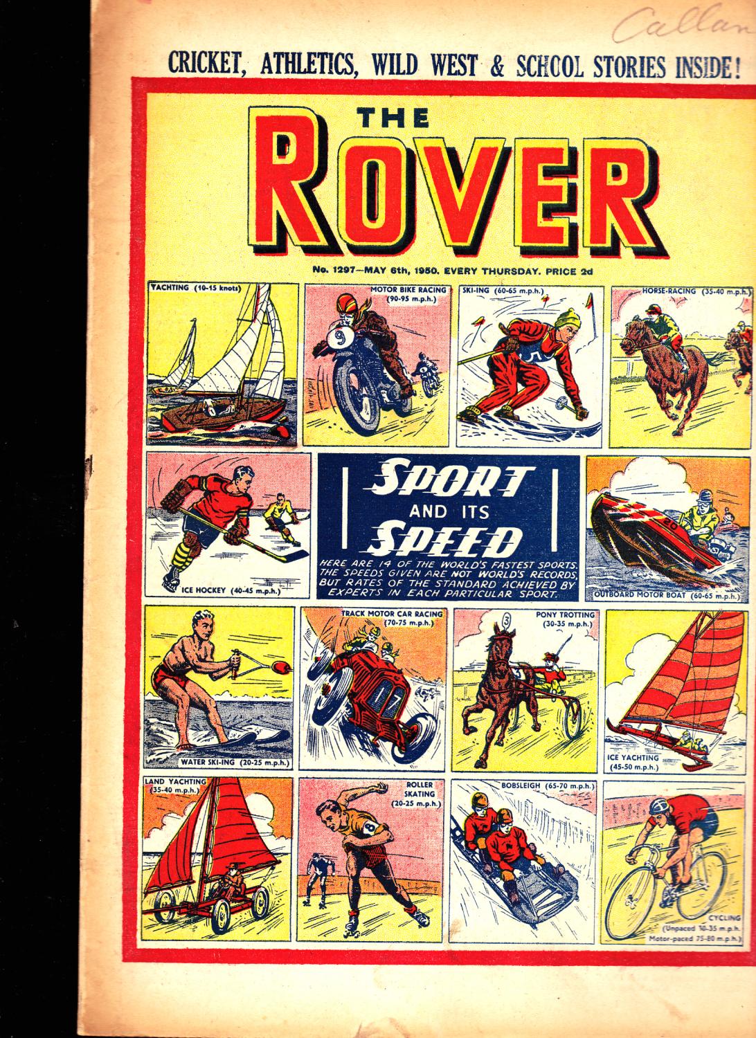 The ROVER Comic. No. 1297. May 6th, 1950: Very Good Soft cover (1950 ...