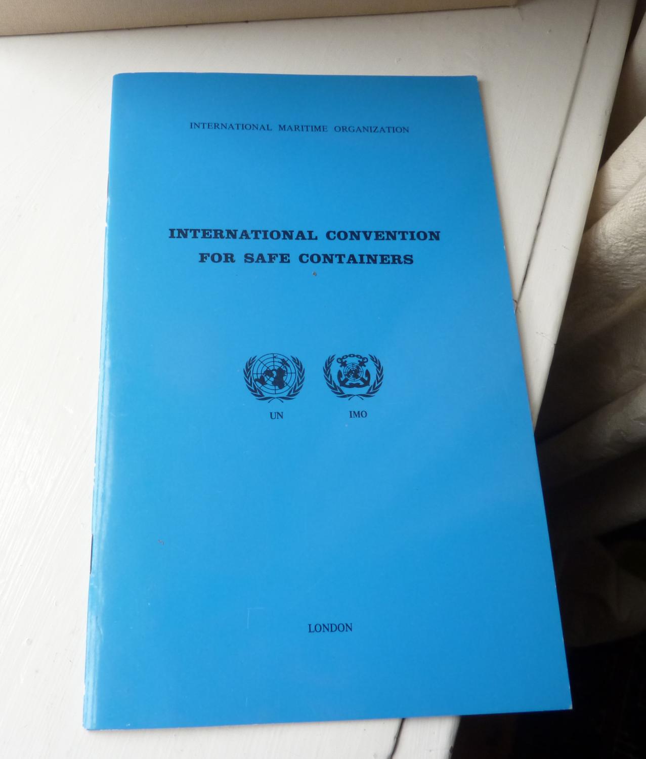 International Convention for Safe Containers: Very Good Soft cover ...