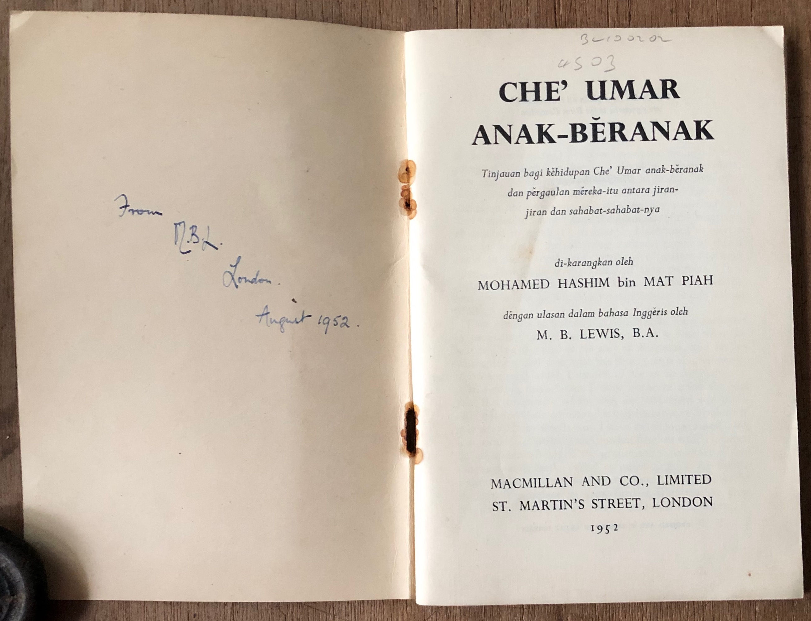 Che Umar Anak - Berenak ( The Umar Family ) DEDICATED BY M B LEWIS ...
