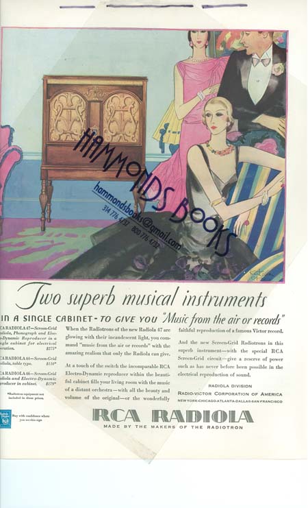 Advertisement for RCA Radiola - "Two Superb Musical Instruments - in a ...