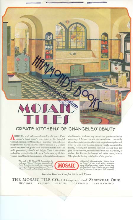 Advertisement for Mosaic Tile Company - Art Deco Interior - "Mosaic ...