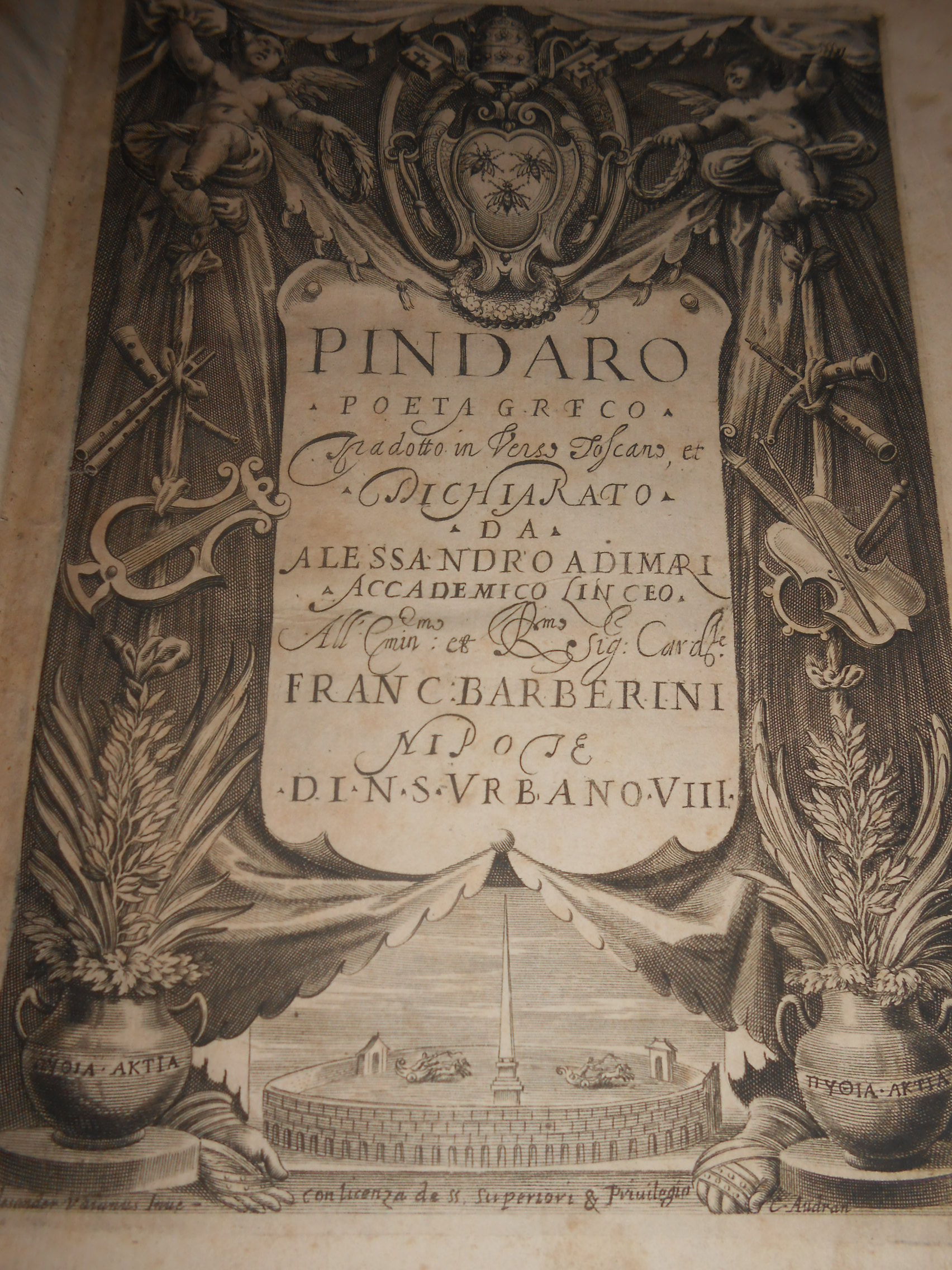 Ode di Pindaro. Tradotte in Parafrasi e in Rima Toscana da Alessandro ...