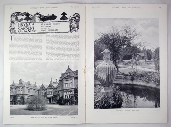 Original Issue of Country Life Magazine Dated September 1st 1900, with ...