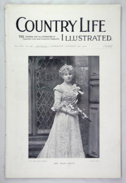 Original Issue of Country Life Magazine Dated October 13th 1900, with a ...