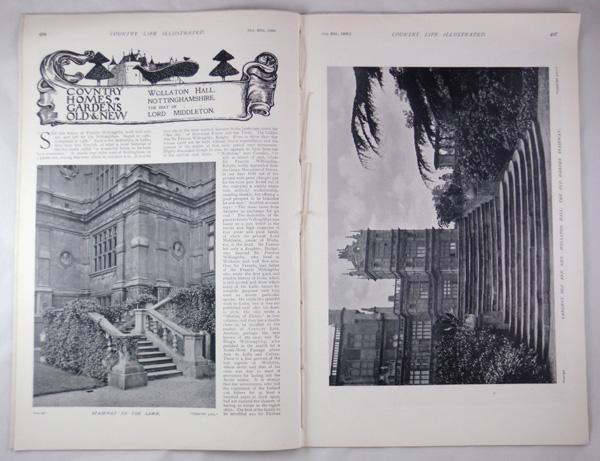 Original Issue of Country Life Magazine Dated October 20th 1900, with a ...