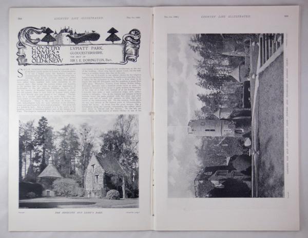 Original Issue of Country Life Magazine Dated December 1st 1900, with a ...