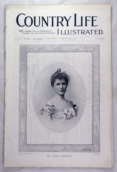 Original Issue of Country Life Magazine Dated March 30th 1901, with a ...