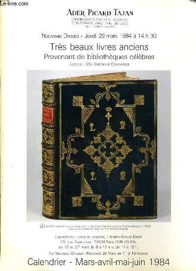 CATALOGUE DE VENTE AUX ENCHERES - CALENDRIER DES VENTES SUR LA PERIODE ...