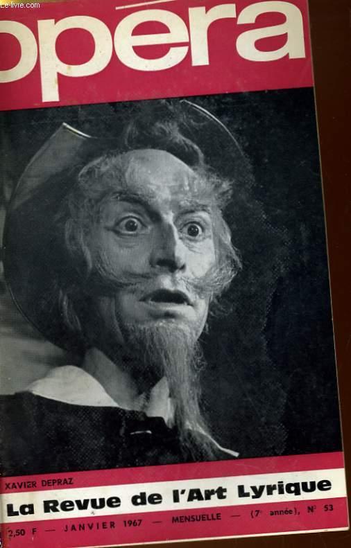 OPERA 67 (7ème année) N° 53 - XAVIER DEPRAZ - GLORIA BARI - MARIO ...