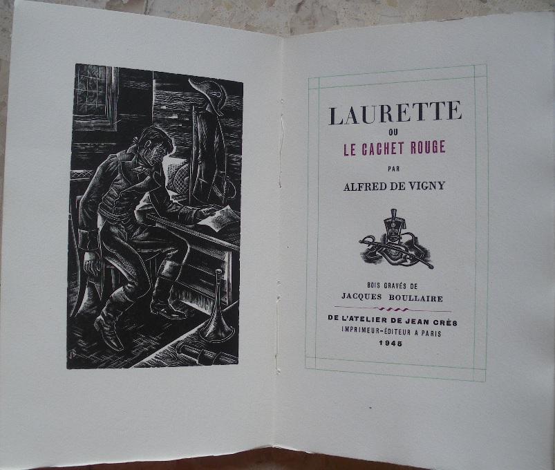 Laurette ou le cachet rouge. by Vigny (Alfred de): Très bon (1945 ...