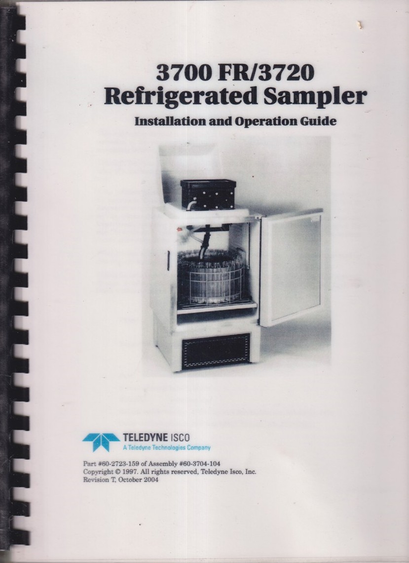 Teledyne Isco 3700 FR/3720 Refrigerated Sampler Installation and ...