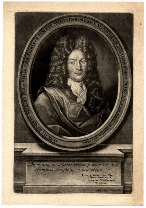 Portrait, nearly half length to right, falce frontal, in cloak ...