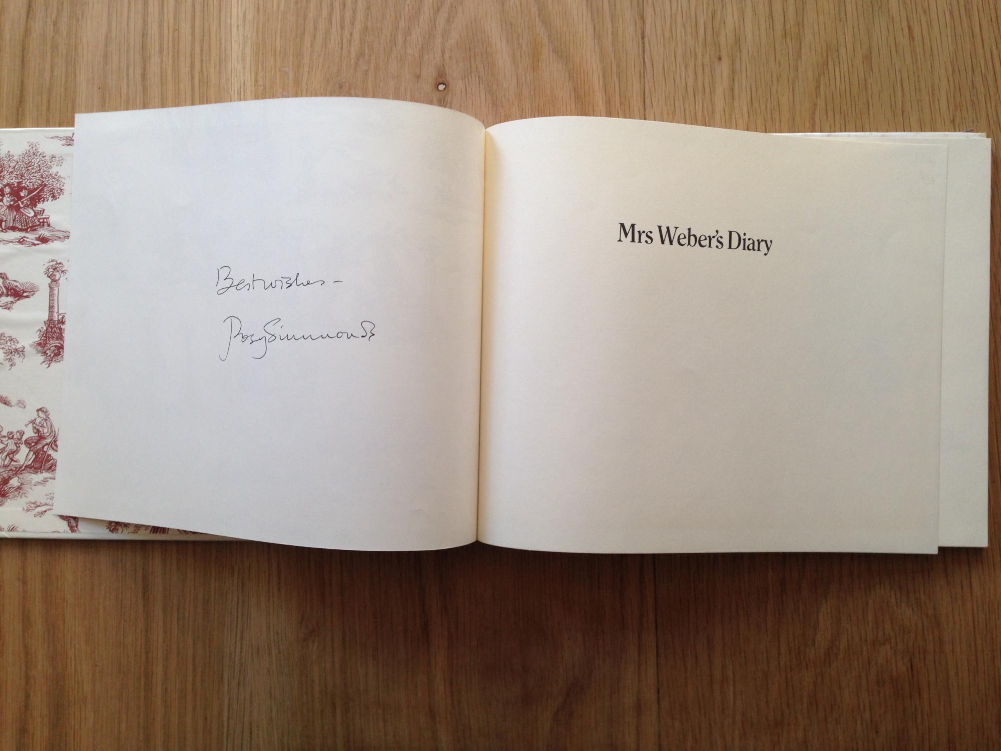 Mrs Weber's Diary par Posy Simmonds: Fine Hardcover (1979) 1st Edition ...