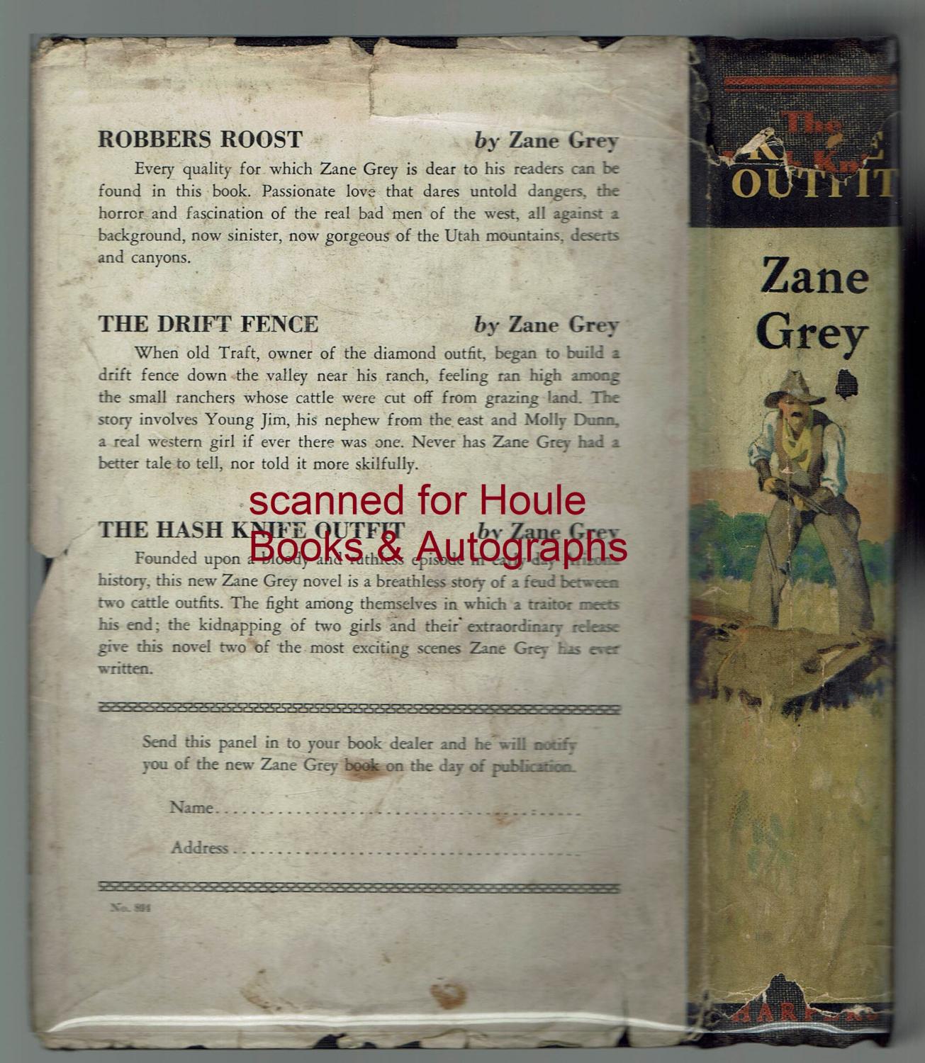 The Hash Knife Outfit by GREY, Zane: Very Good Hardcover (1933) 1st ...