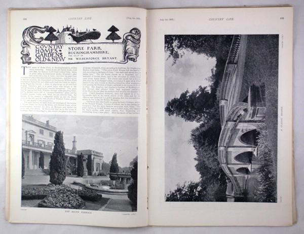 Original Issue of Country Life Magazine Dated August 1st 1903, with a ...