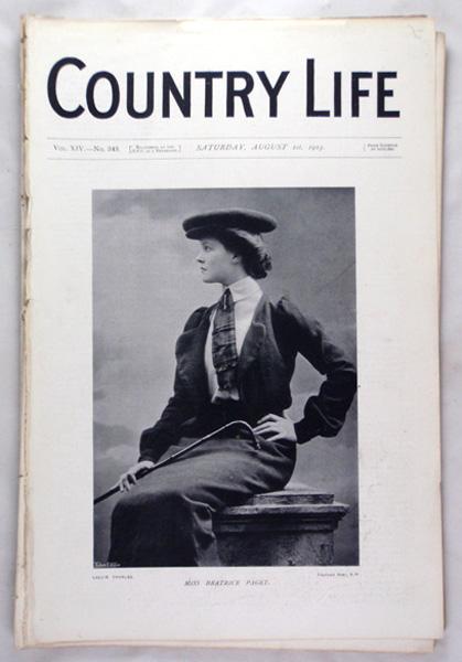 Original Issue of Country Life Magazine Dated August 1st 1903, with a ...