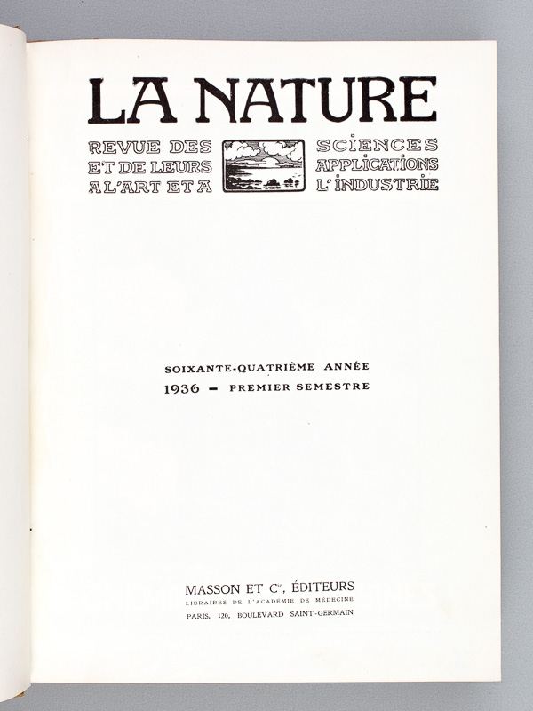 La Nature , revue des sciences et de leurs applications à l'art et à l ...