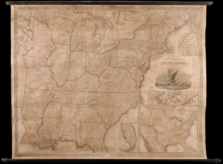 Mitchell's Reference and Distance Map of the United States by MITCHELL ...