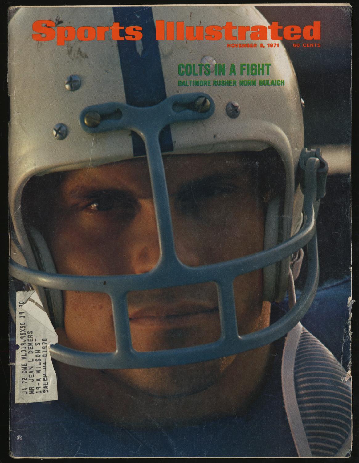 Sports Illustrated November 8, 1971: Very Good Softcover (1971 ...