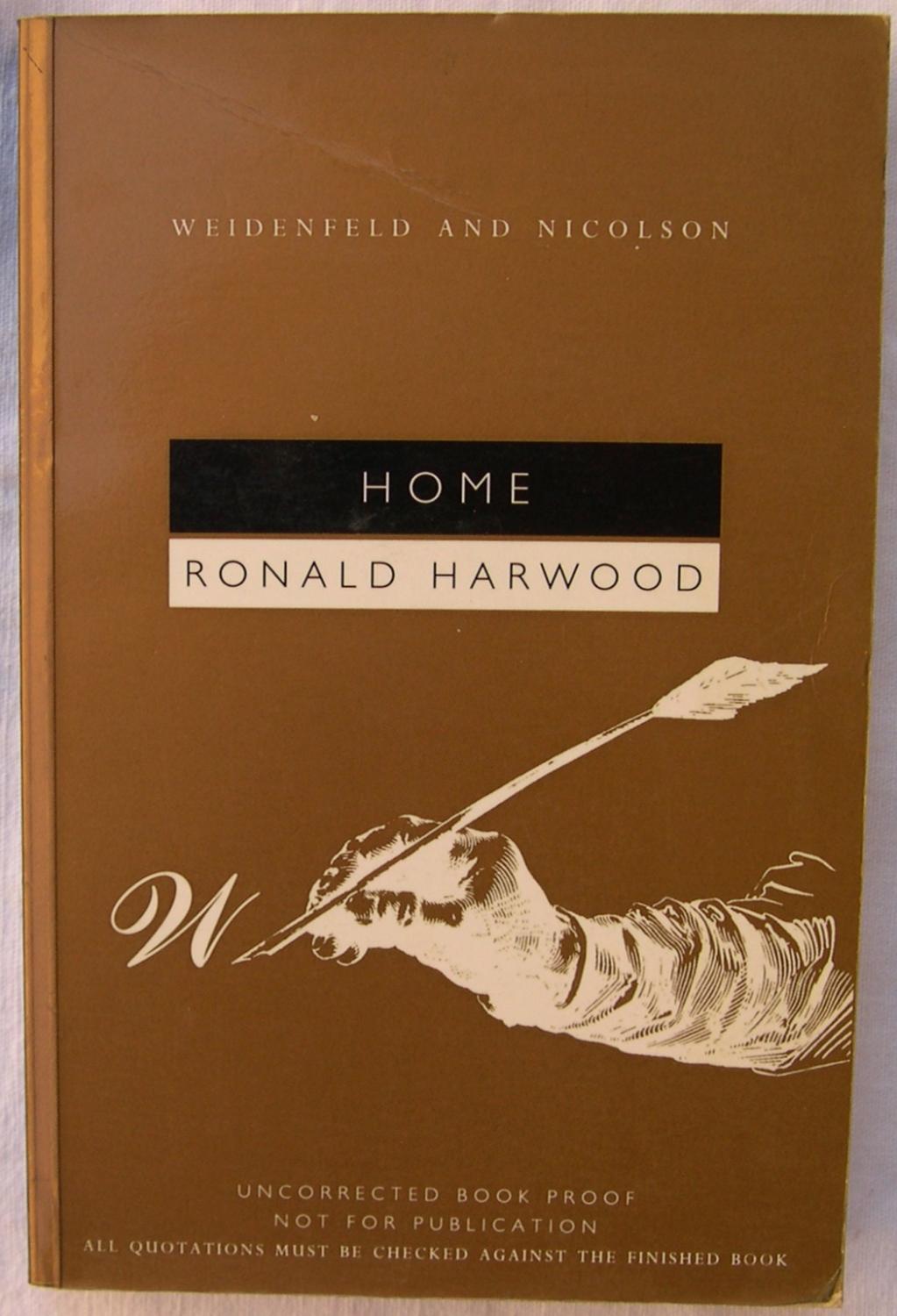 Home by Harwood, Ronald: Very Good Paperback (1993) First edition ...