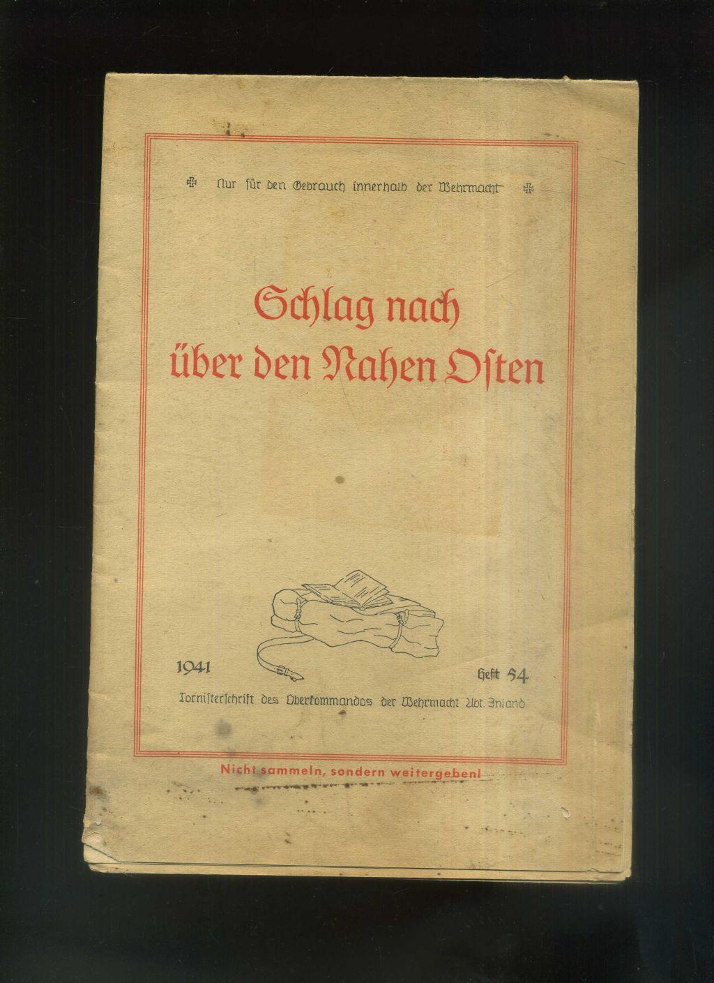 Schlag nach über den Nahen Osten. Maßstab 1:700 000. Farbig. Eine ...