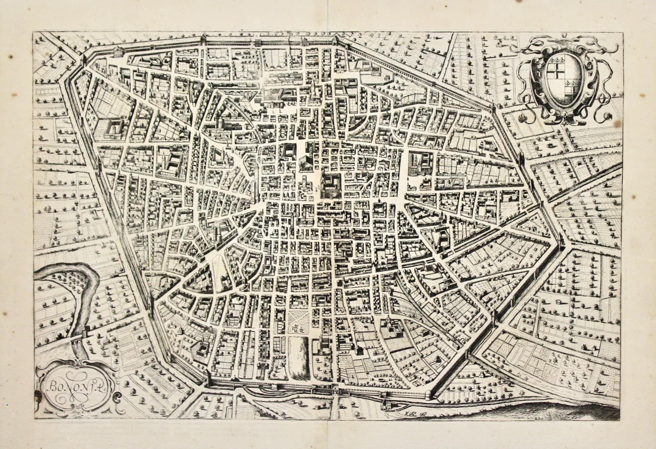Bononia. by JANSSONIUS JOANNES.: (1650) Art / Print / Poster | libreria ...