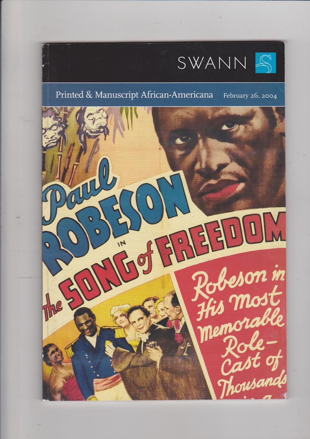 Swann Galleries Auction Printed And Manuscript African Americana Public