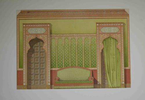 Nouveaux modéles de tentures. Baies, portières, garnitures de cheminées ...