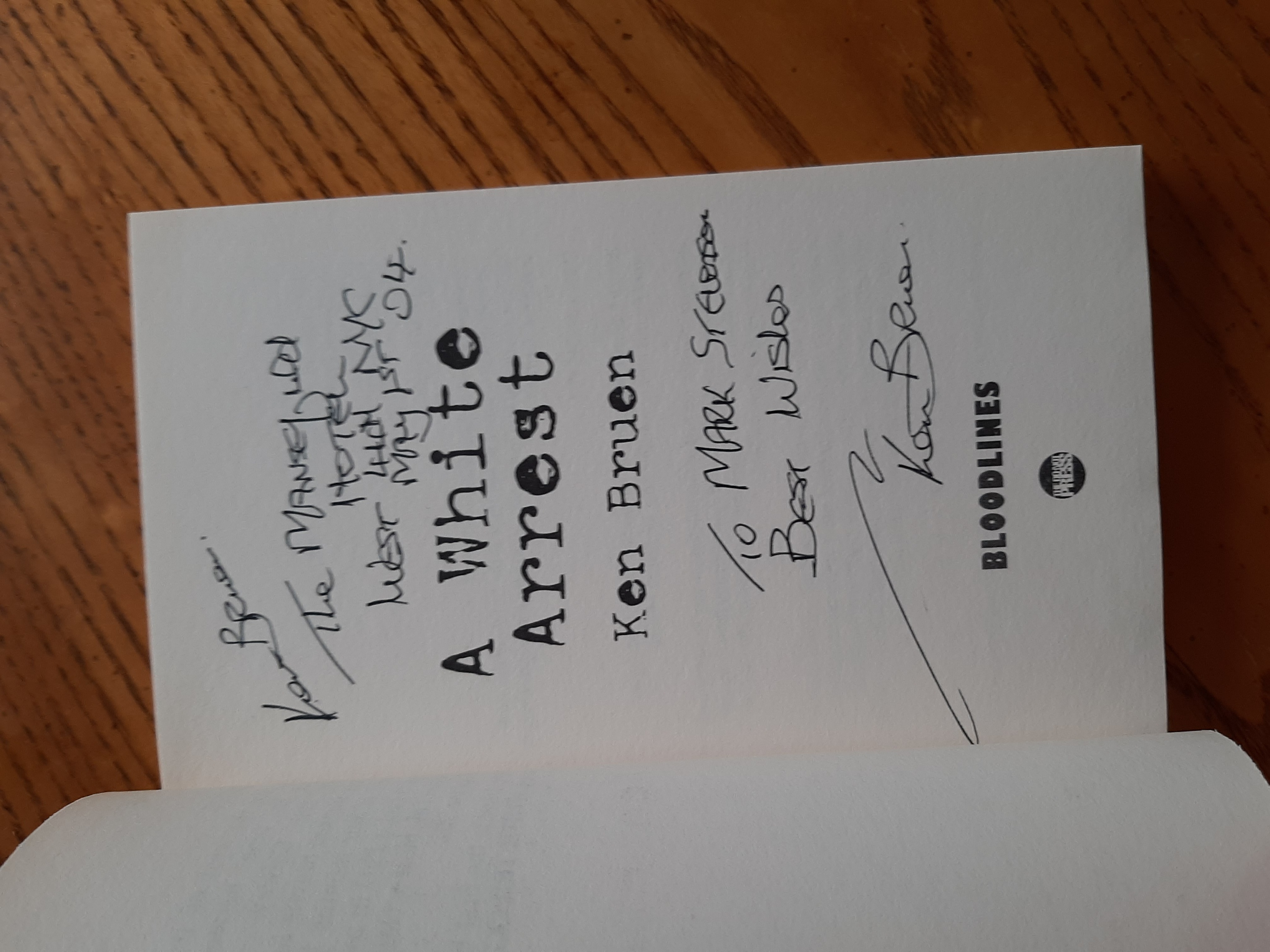 A White Arrest by Ken Bruen: Fine Soft cover (1998) First Edition ...