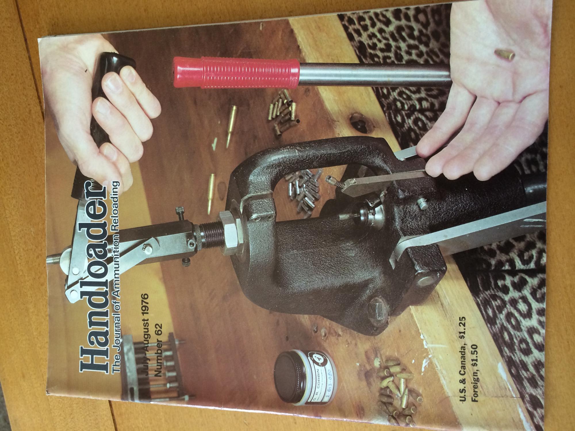 Handloader - The Journal of Ammunition Reloading July-August 1976 No 62 ...