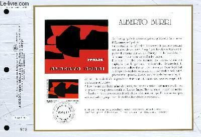 FEUILLET ARTISTIQUE PHILATELIQUE - CEF - N° 1109 - ALBERTO BURRI von ...