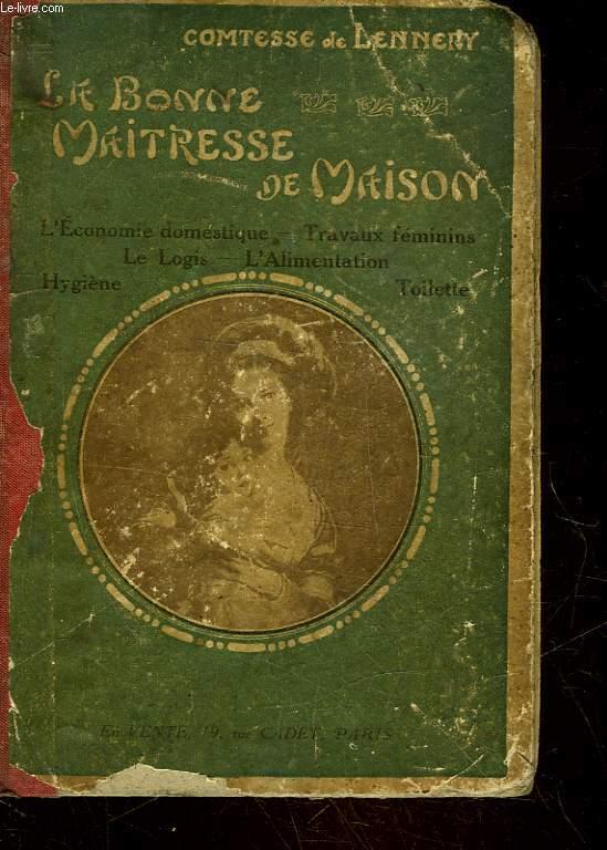 LA BONNE MAITRESSE DE MAISON by LENNERY COMTESSE DE: bon Couverture ...