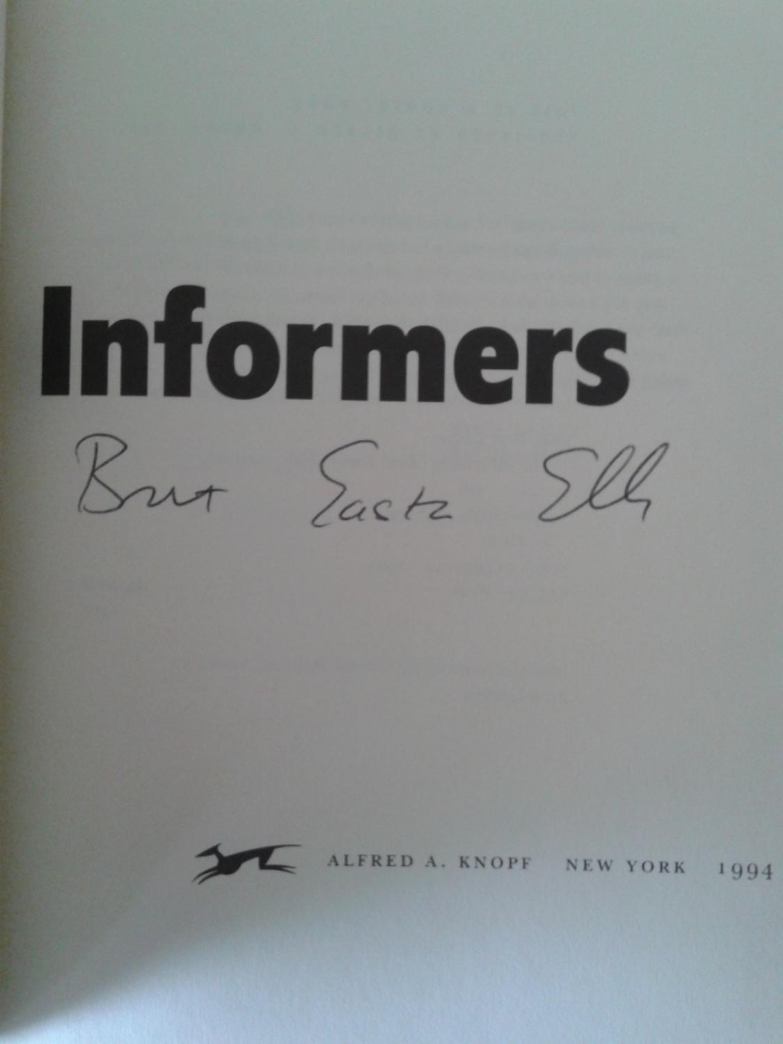 The Informers by Bret Easton Ellis: Fine Hardcover (1994) First Edition ...