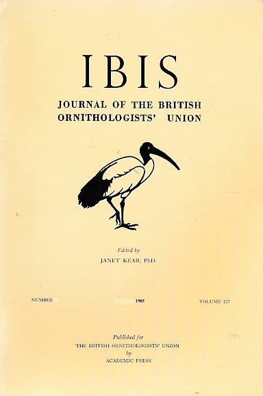 The Ibis. Journal of the British Ornithologists' Union. Volume 127. Nos ...