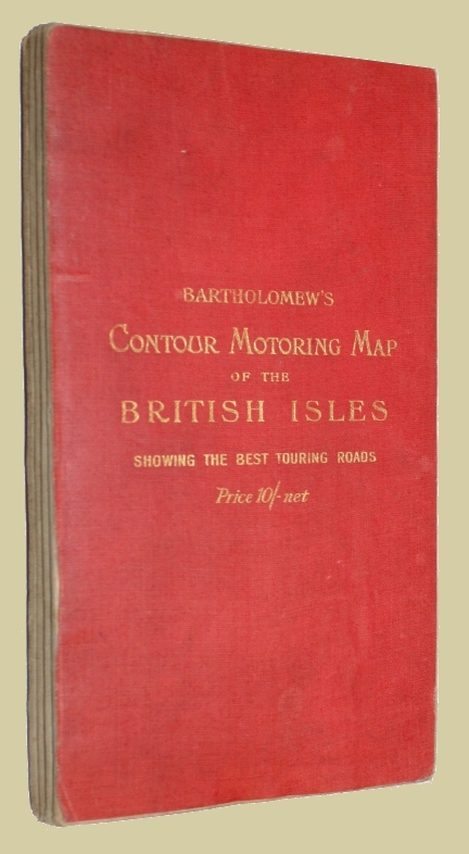 Bartholomew's Contour Motoring Map of the British Isles Showing the ...