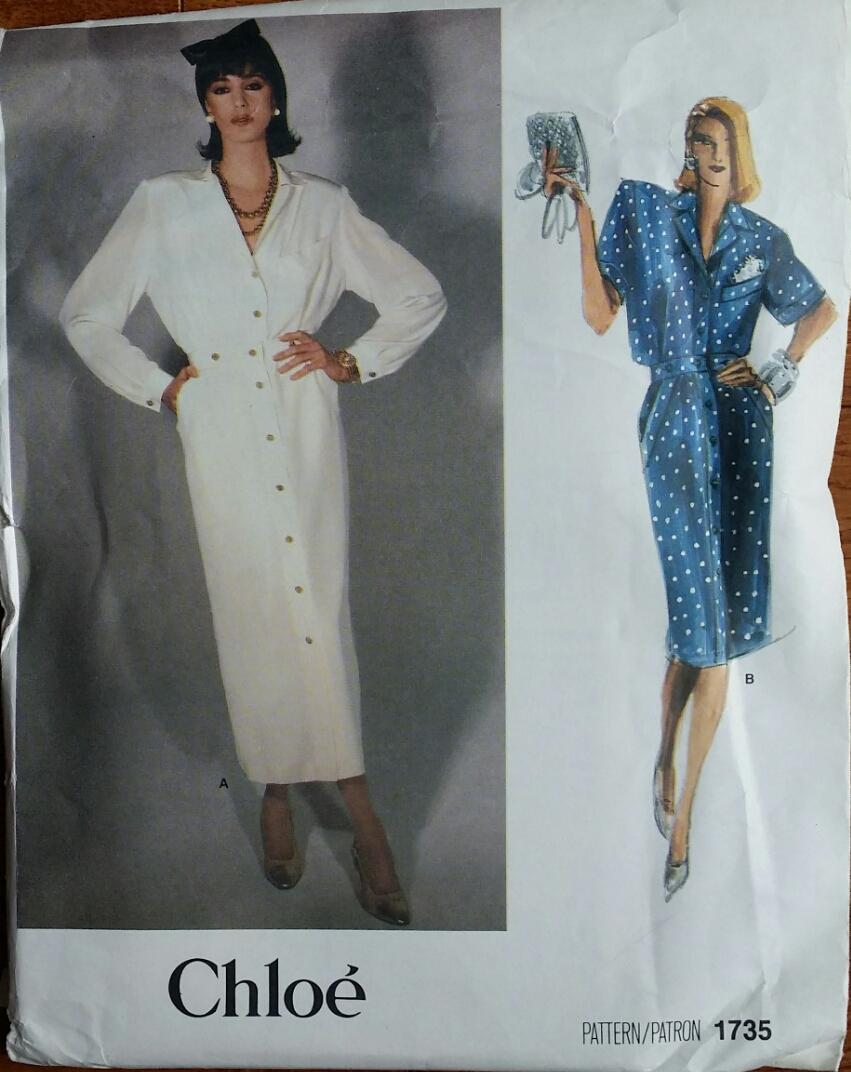 Vogue Patterns, Paris Original: Chloé, Pattern 1735, Size 8: (1986 ...