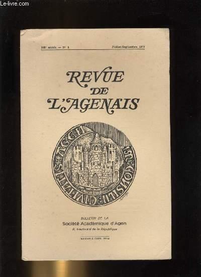 Revue de l'Agenais 102e année n° 3 - Histoire de Malause des origines a ...