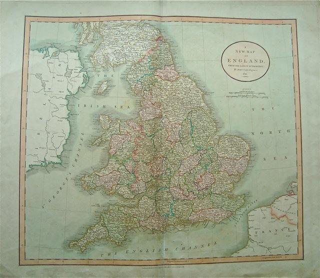 A New Map of England from the Latest Authorities. by Cary, John.: Very ...