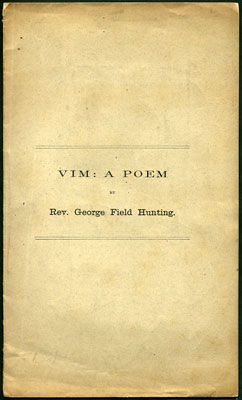 Vim: A Poem Read Before the Delta Psi Fraternity of the University of ...