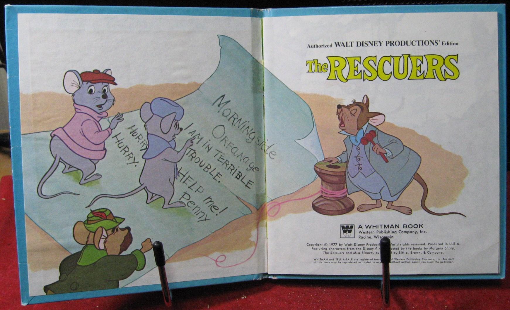 The Rescuers by Walt Disney Productions: Very Good Pictorial Cover ...