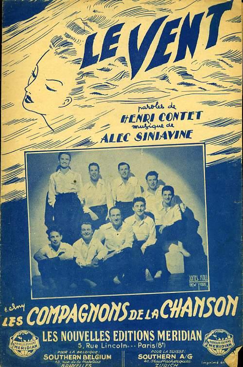 LE VENT partition pour le chant by ALEC SINIAVINE: (1949) Sheet Music ...