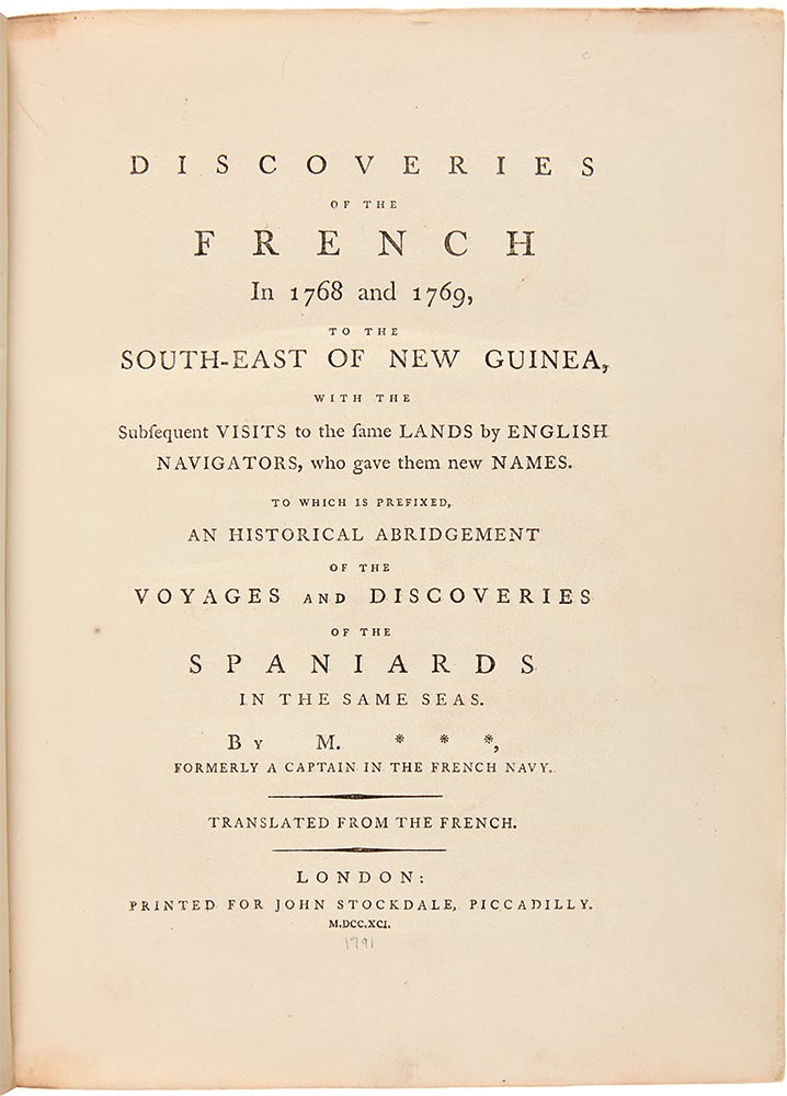 Discoveries of the French in 1768 and 1769, to the South-East of New ...