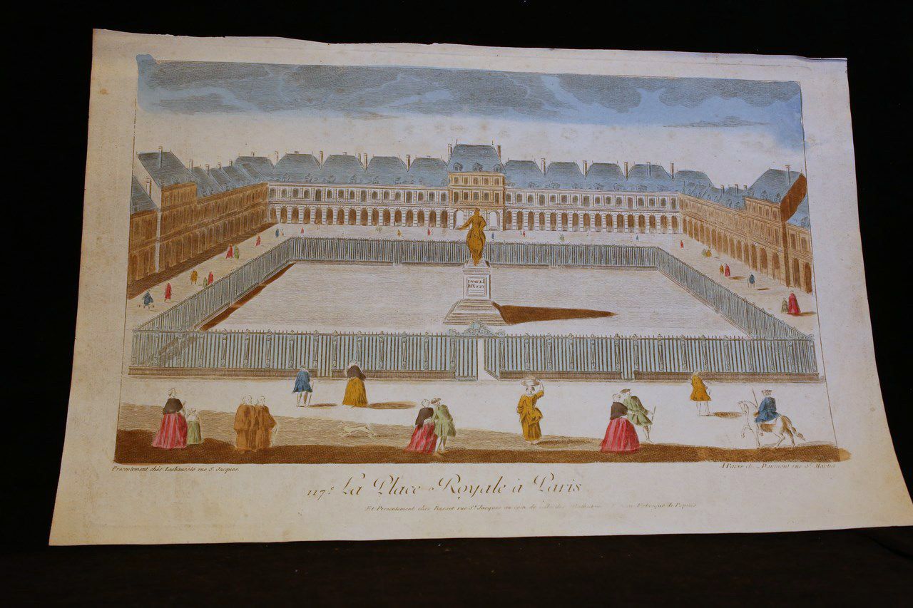 Vue d'optique - La Place royale à Paris: (1790) Art / Affiche / Gravure ...