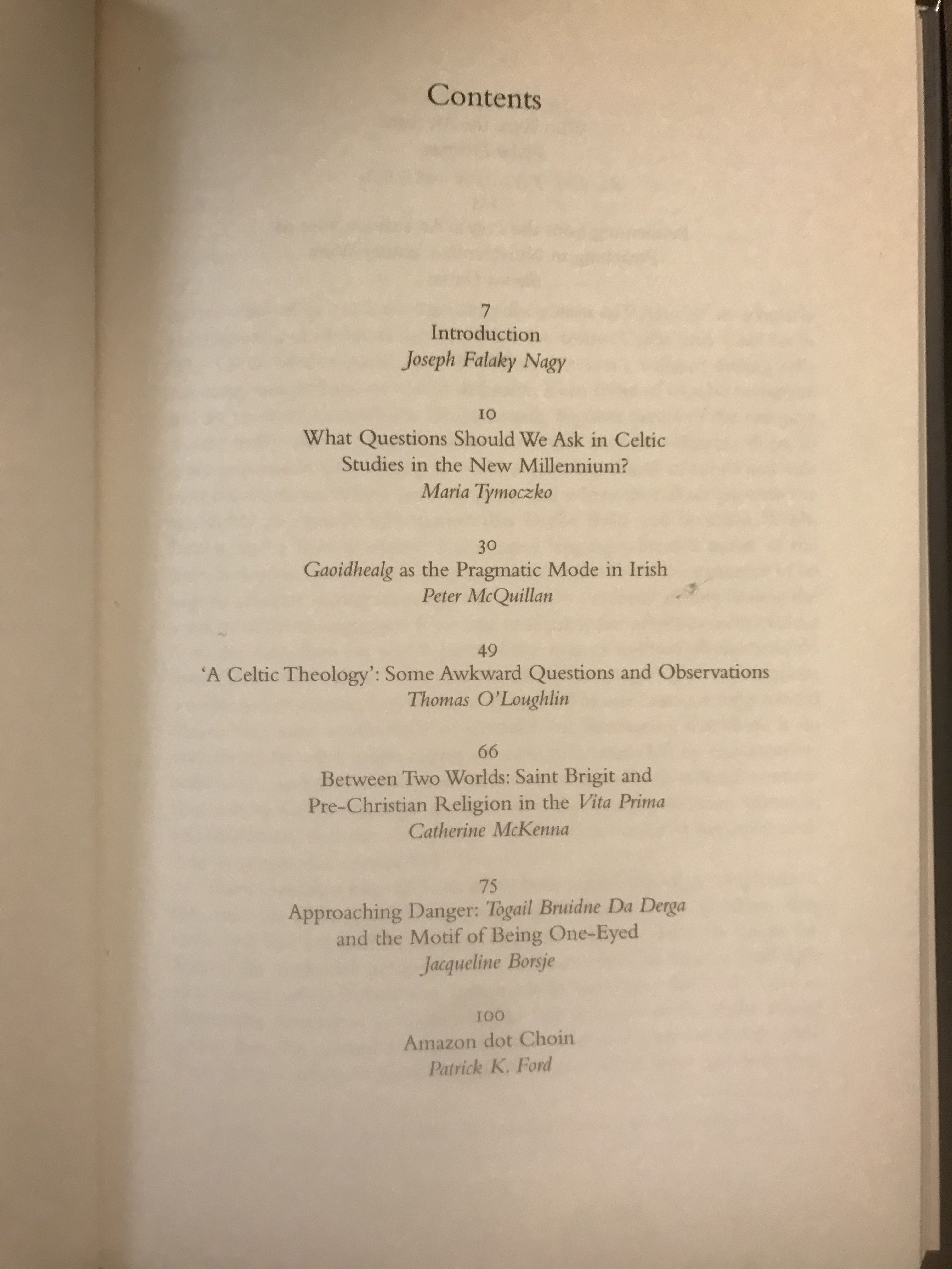 Identifying the 'Celtic' CSANA Yearbook 2 by Joseph Falaky Nagy Editor ...