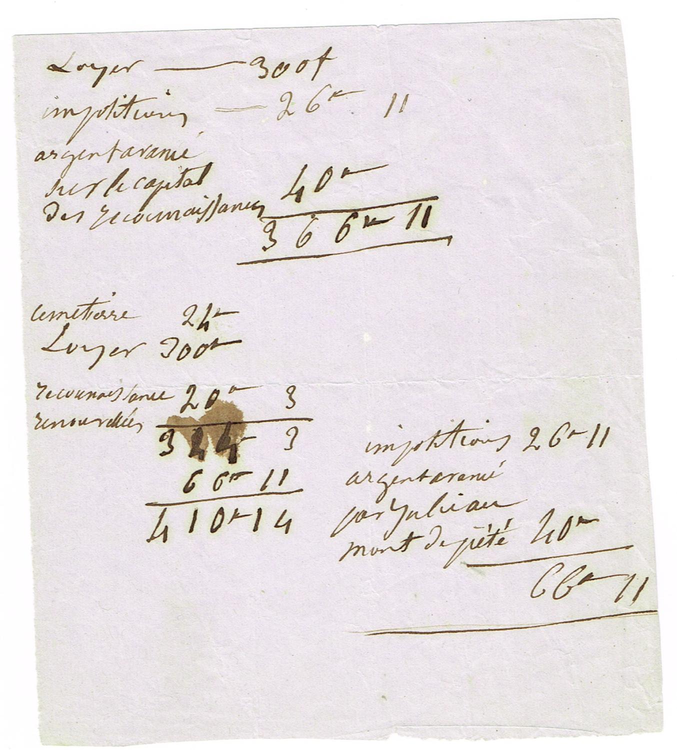 Autograph note. by Drouet, Juliette, French actress and mistress of ...