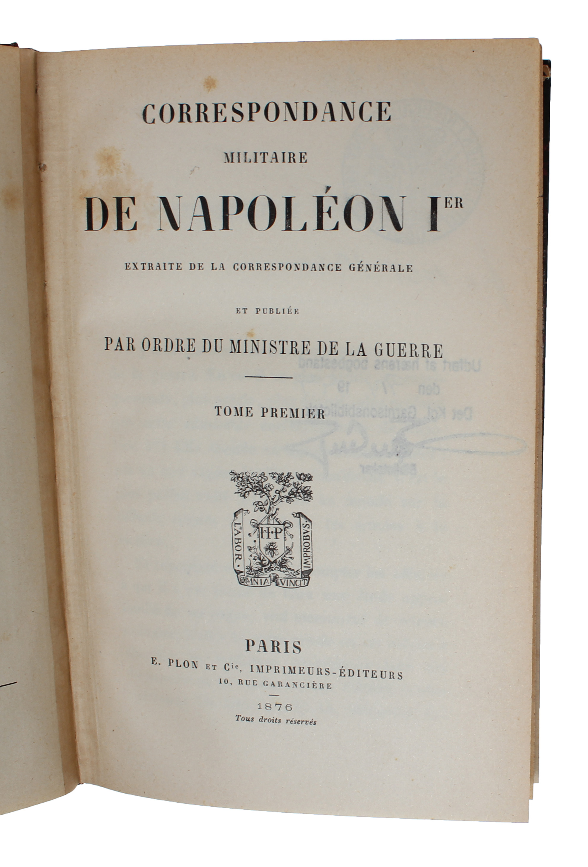 Correspondance militaire de Napoleon 1er extraite de la correspondance ...