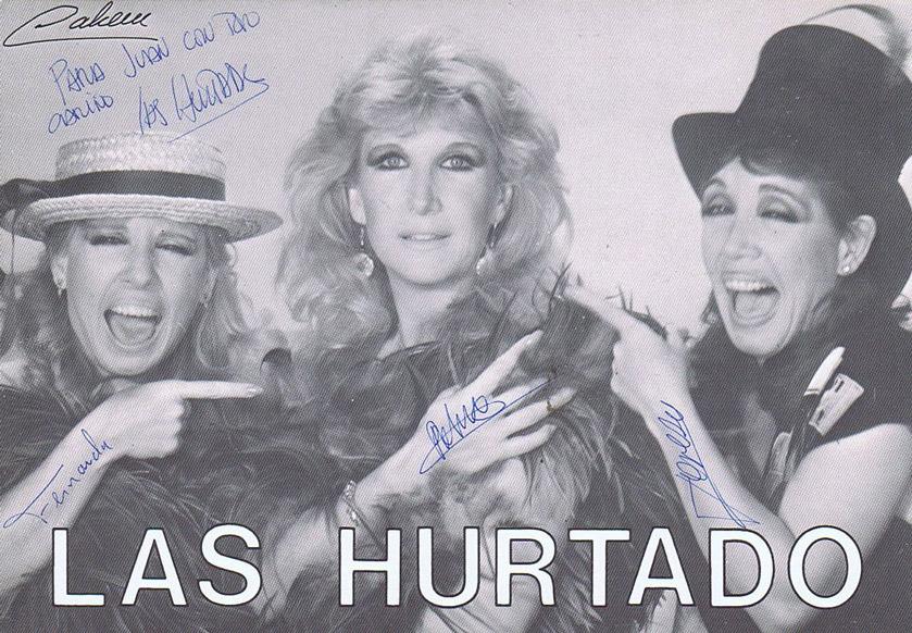 FOLLETO FOTOGRAFIA DE LAS HERMANAS HURTADO CON DEDICATORIA AUTOGRAFA ...