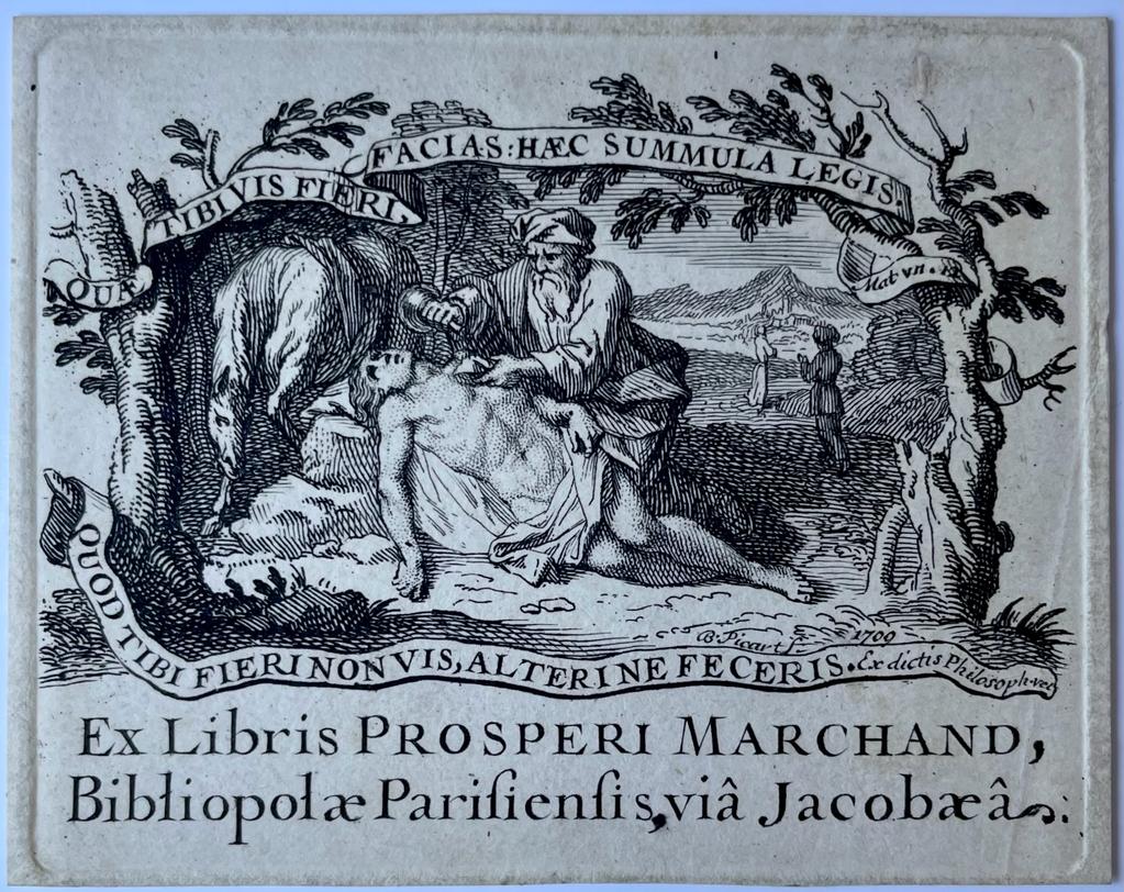 Book history 1709 | Ex libris 'Prosperi Marchand, bibliopolae ...