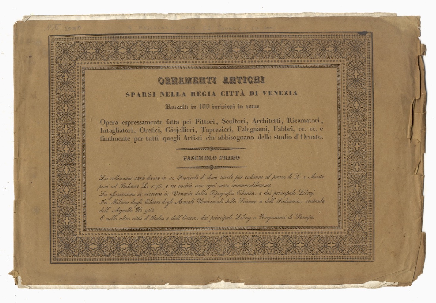 Ornamenti antichi sparsi nella Regia Città di Venezia. Raccolti in 100 ...